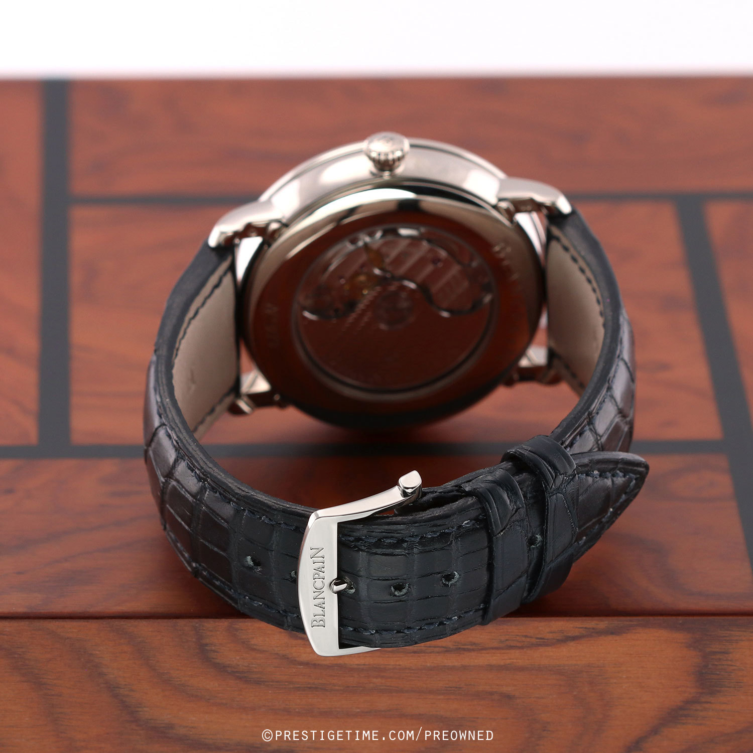 Pre-owned Blancpain Villeret Complete Calendar & Moonphase 40mm 6654 ...