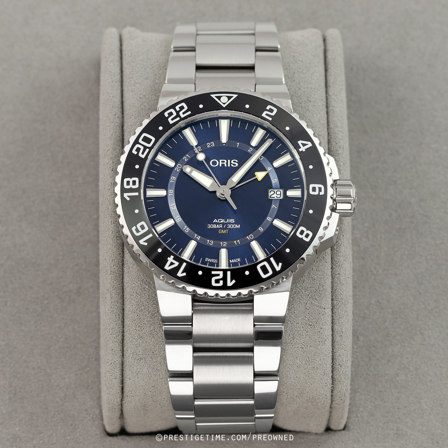 Pre-owned Oris Aquis GMT Date 43.5mm 01 798 7754 4135-07 8 24 05PEB