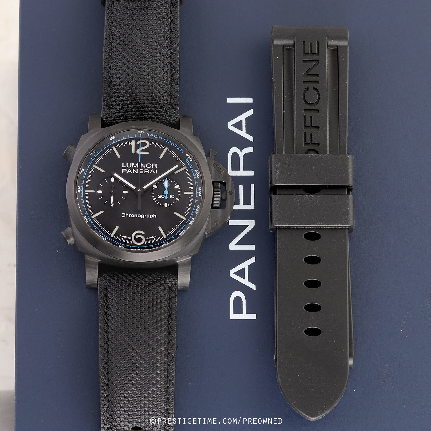Pre-owned Panerai Luminor Chrono Carbotech 44mm PAM01219