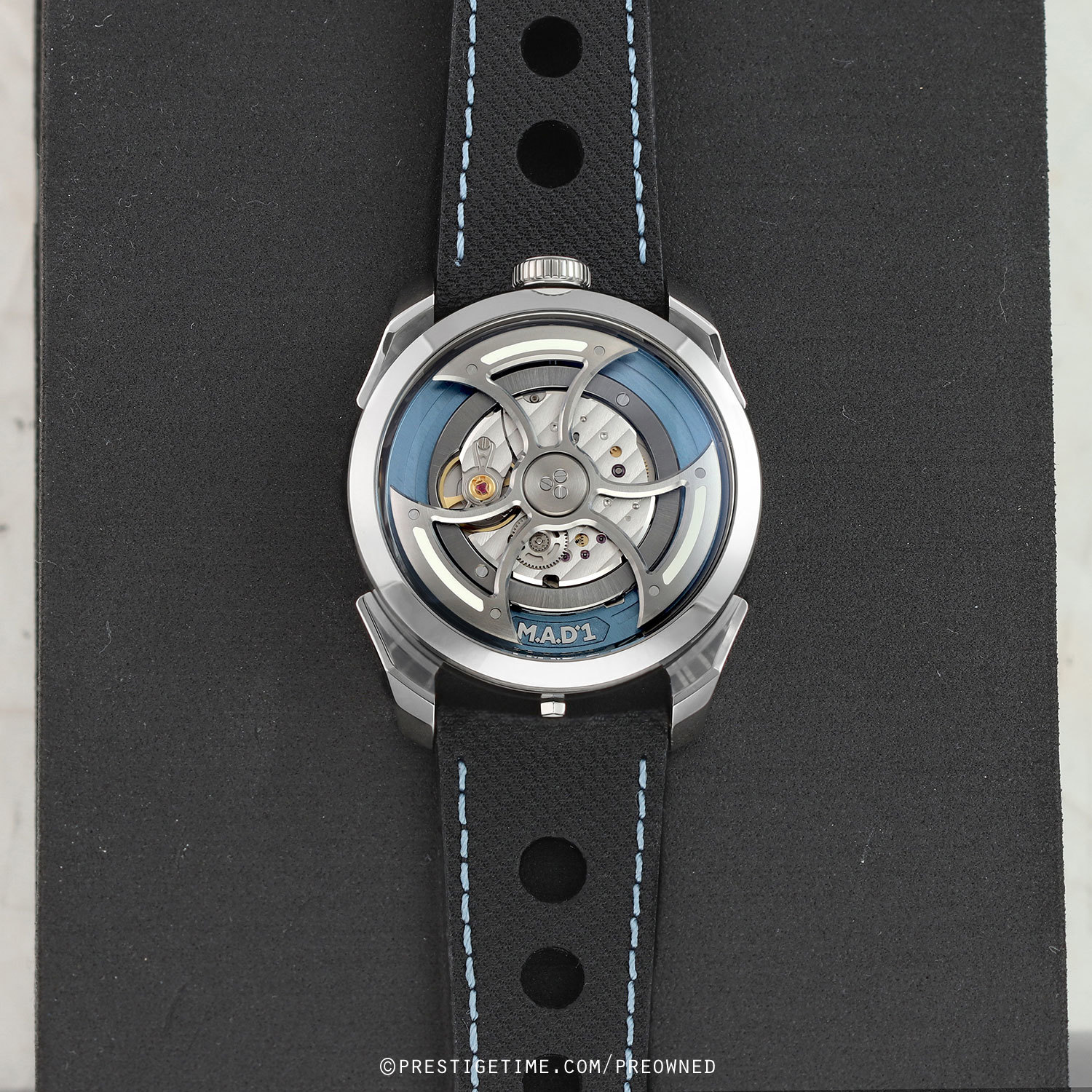 Pre-owned MB&F M.A.D.1S Ice Blue Edition 42mm by MB&F M.A.D.1S
