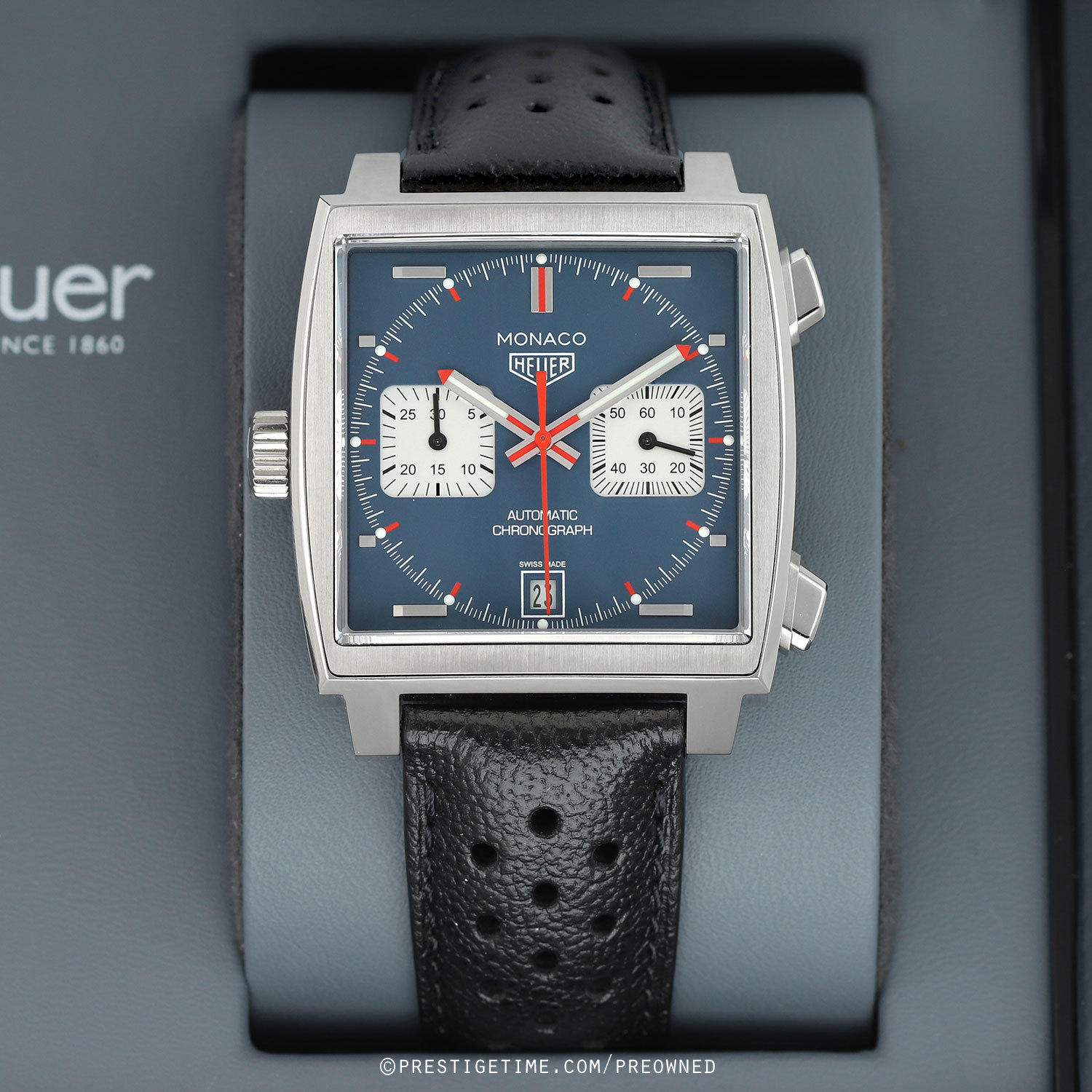 Pre-owned Tag Heuer Monaco Chronograph 39mm CAW211P.FC6356