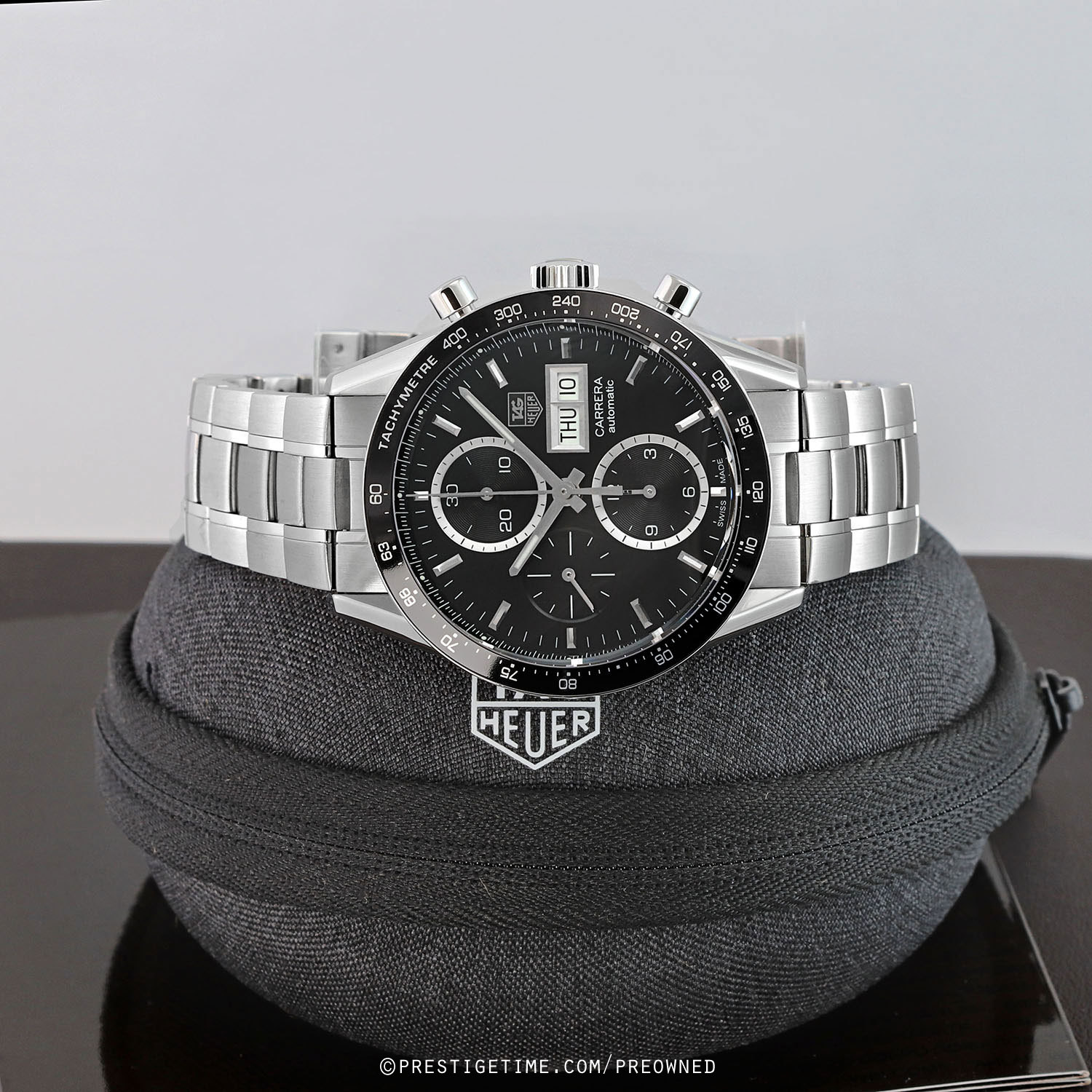 Pre-owned Tag Heuer FACTORY SERVICED Carrera Day Date Chronograph 41mm ...