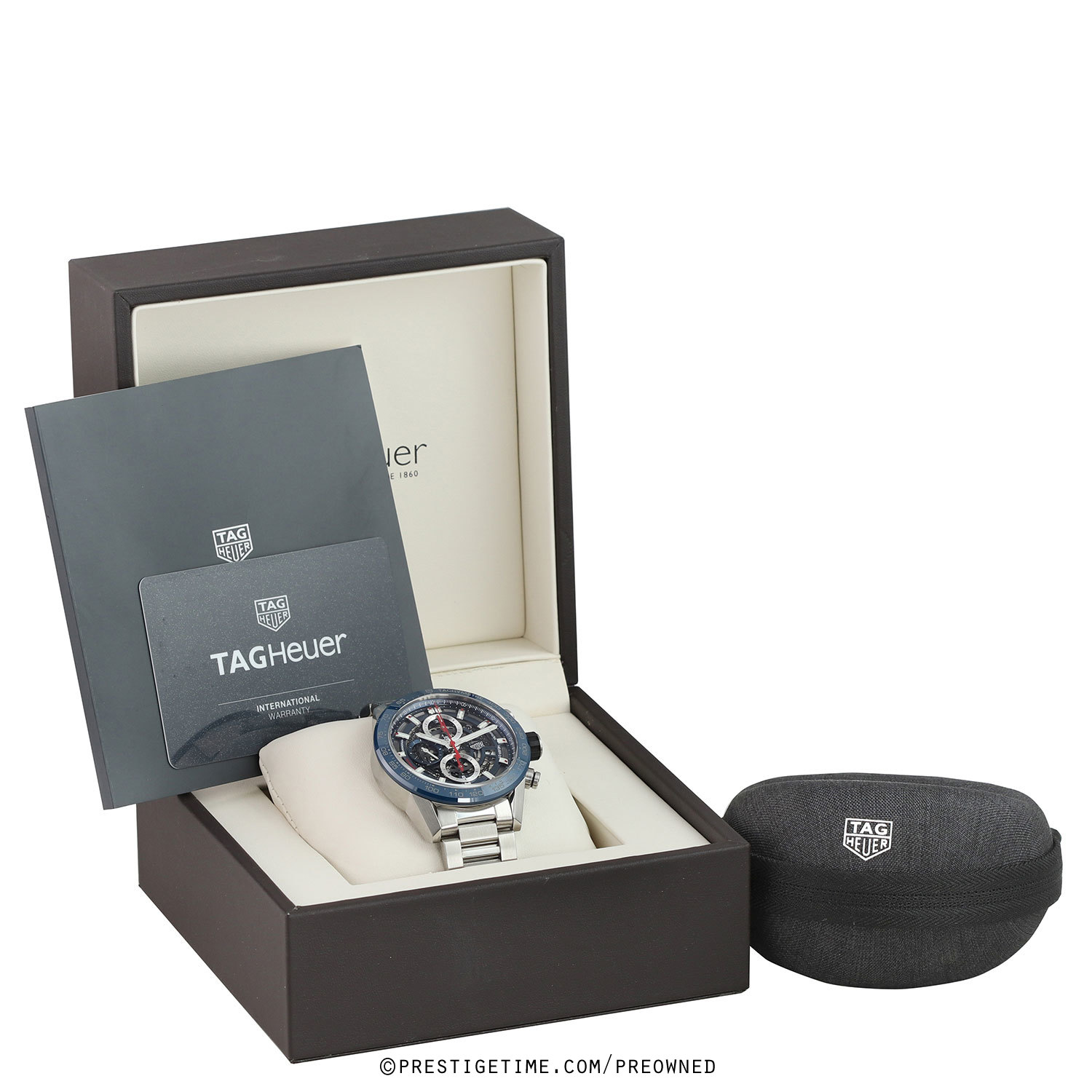Pre-owned Tag Heuer FACTORY SERVICED Carrera Heuer 01 Skeleton 43mm ...