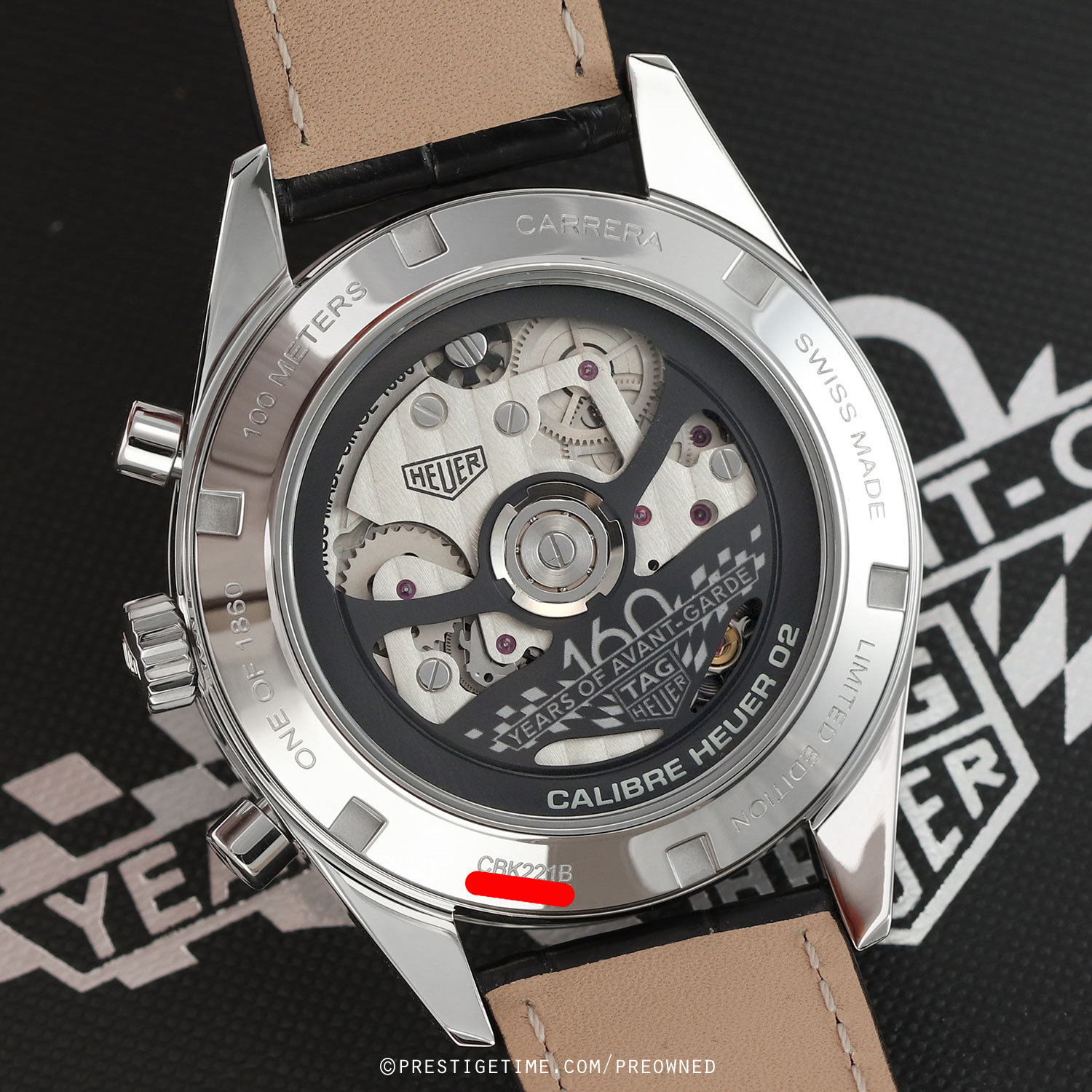 Pre-owned Tag Heuer Carrera Chrono 160 Years Anniversary 39mm CBK221B ...